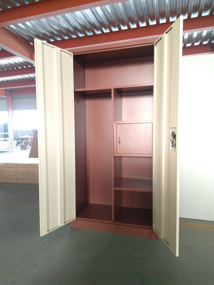 Iron Almirah - Modern 2-Door Steel Wardrobe Storage