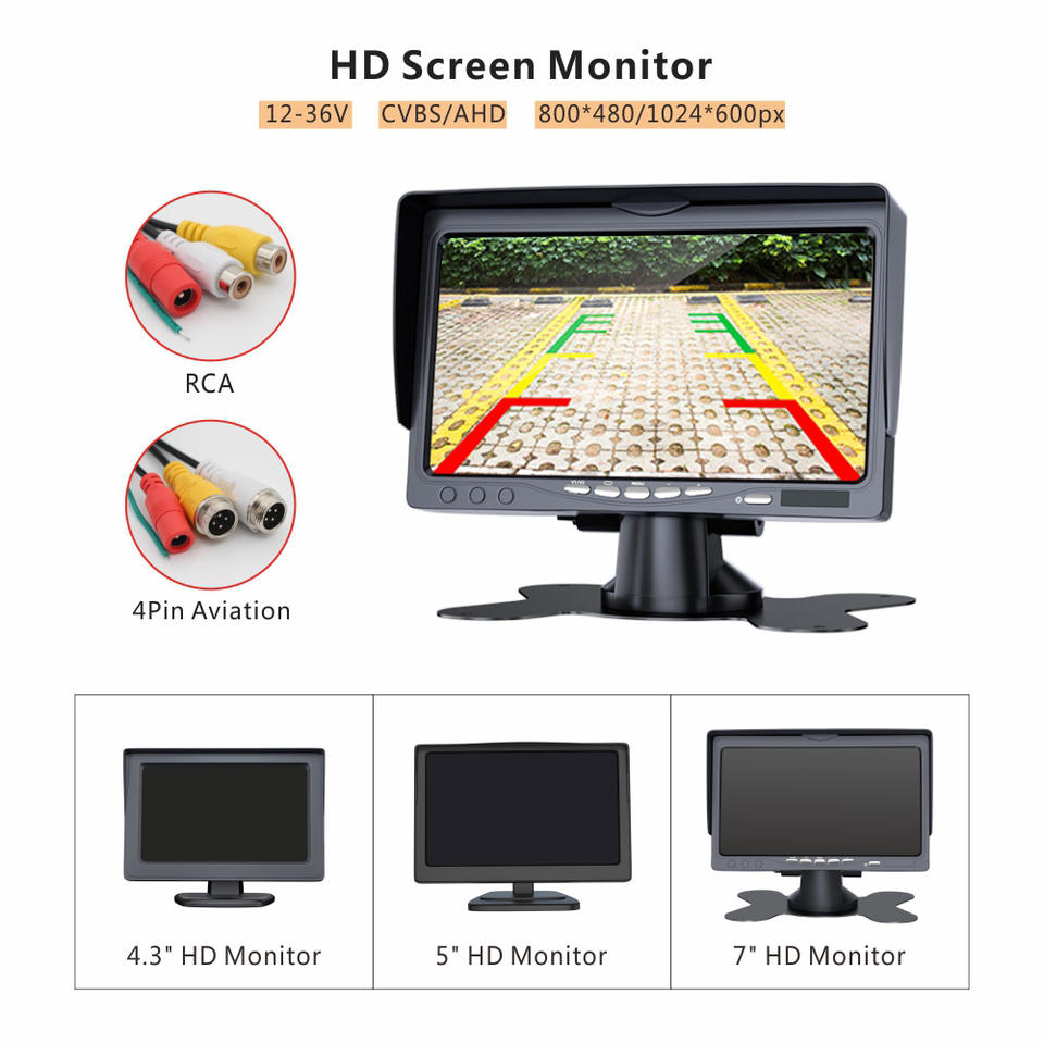 Hot Sale Large Truck Reversing Camera HD Ccd 7 Inch Monitor Reversing ...