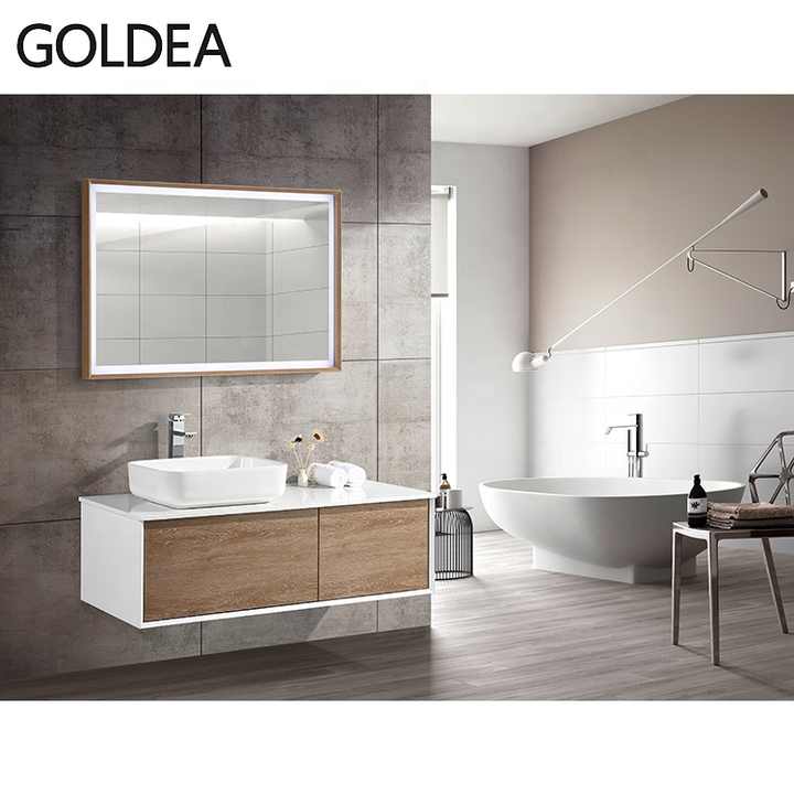 Italian Bathroom Vanity - Fancy Wall Cabinet with LED Mirror