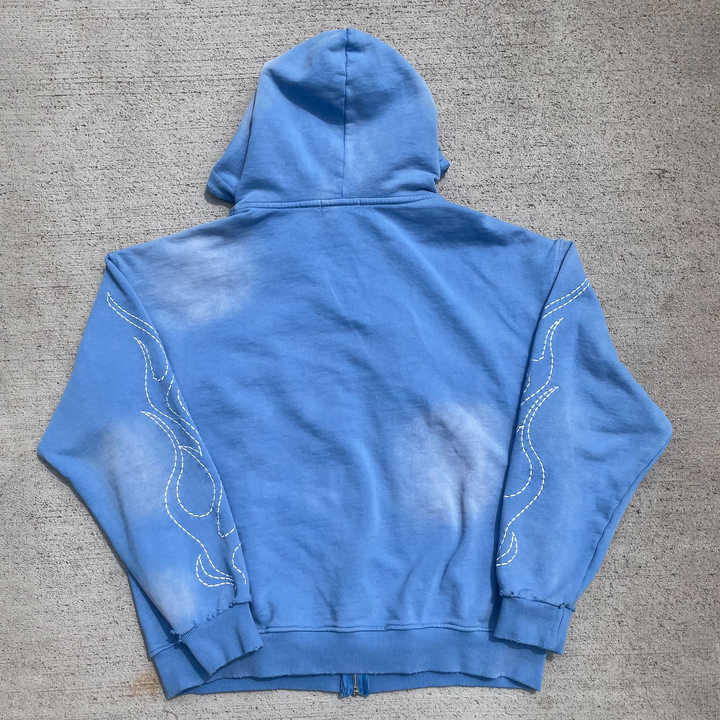 US Free Tax Streetwear Fashion Sun Faded Distressed Patch Hoodie Acid ...