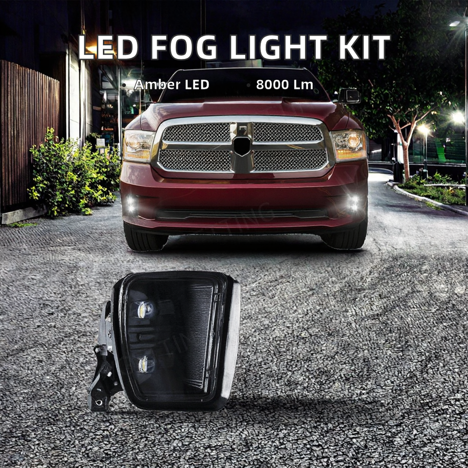 LED Daytime Running Light Fog Lamp for Dodge for Ram 1500 2013-2018 ...