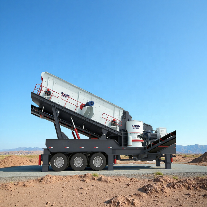 Factory Price Wheel Stone Crushing DG Cone Crusher Vibrating Screen ...