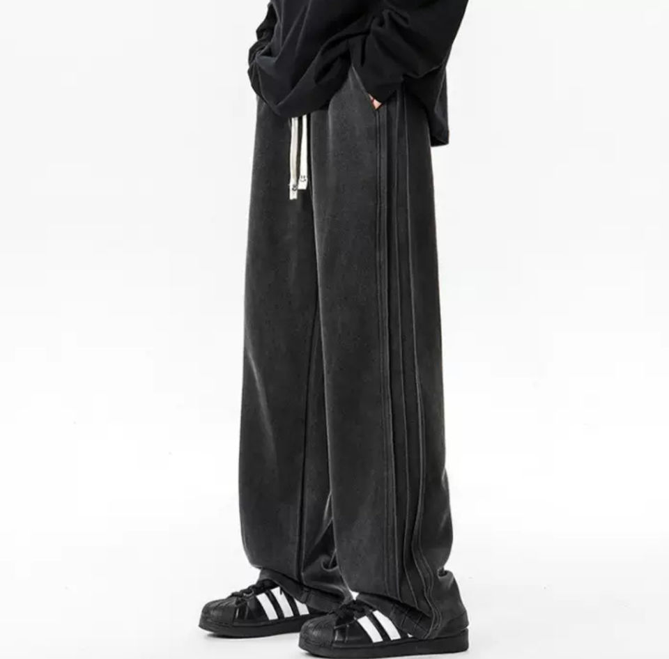 MoDu Men's New High-street Style Relaxed Straight-leg Canvas Breathable ...