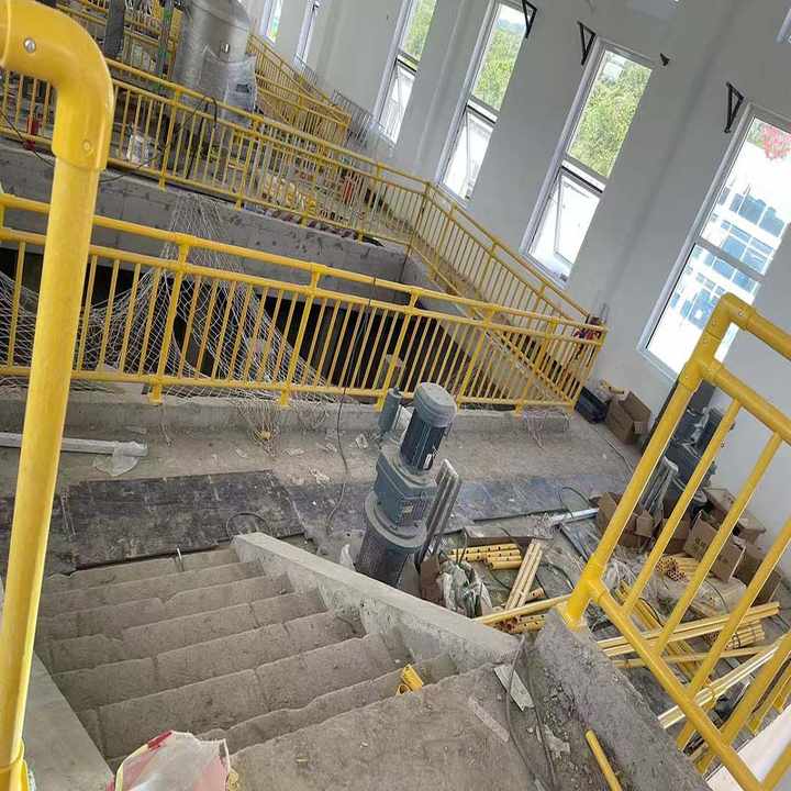 FRP GRP Platform Ladder with Handrails Customized Guardrails and ...