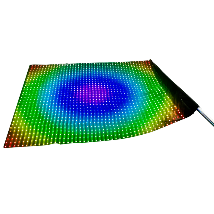 P30mm 120*180cm LED Vision Flag Light Animation logo Flag with 2400pcs ...