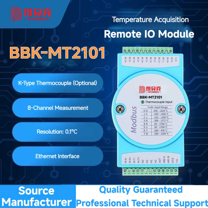 Rtd Temperature Sensor PT100/PT1000 Temperature Acquisition Remote IO ...