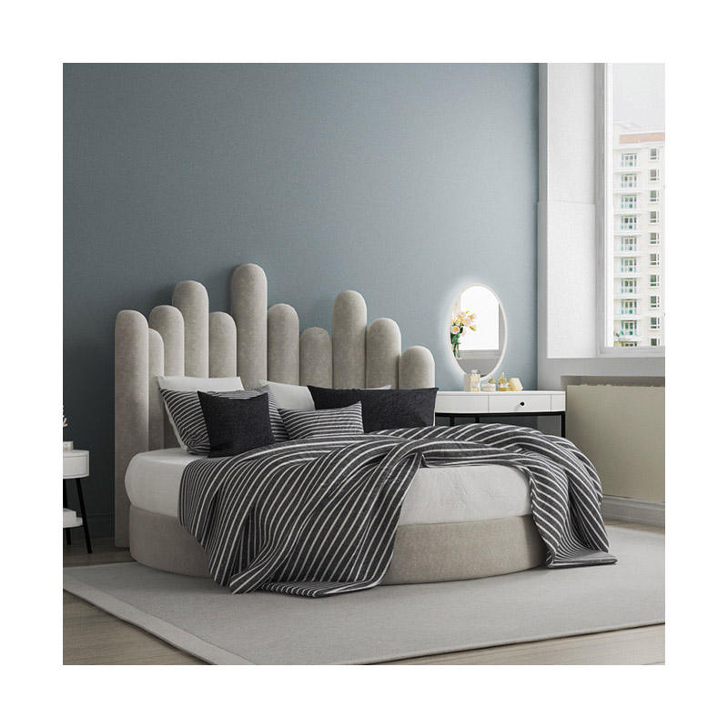 Modern King Size Round Bed Frame Full Frame Luxury Bed Room Classic ...