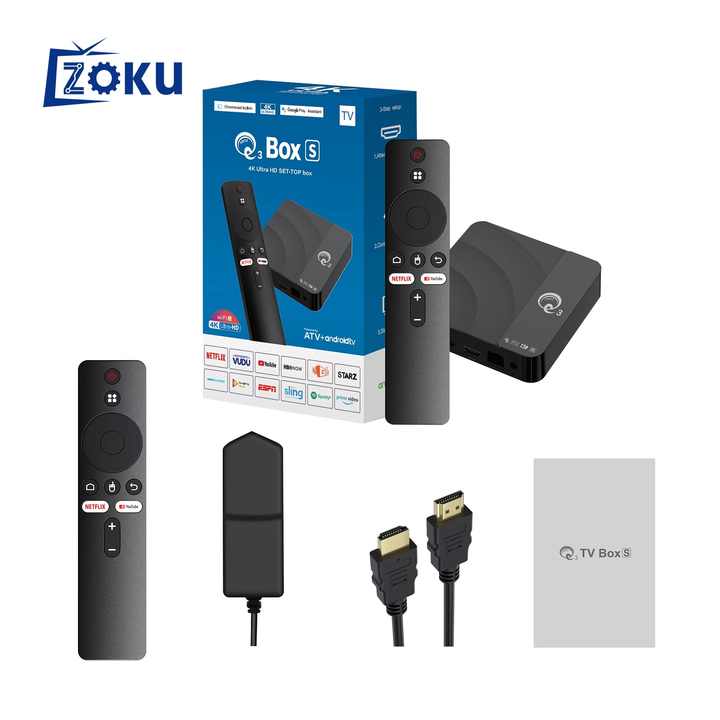 Q3 Android TV Box HD 4K 2.4/5G WiFi BT Voice Remote Control Tv Stick 1gb 8gb Android 10 Set Top ...