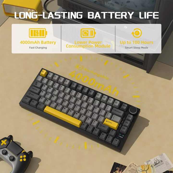 Ajazz AK820 Pro Gaming Keyboard - RGB Backlit & Mechanical