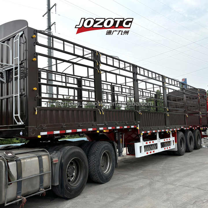 Fence Cargo Semi Truck Side Wall Trailer 3 Axles 40ft 12m 50ton Semi ...