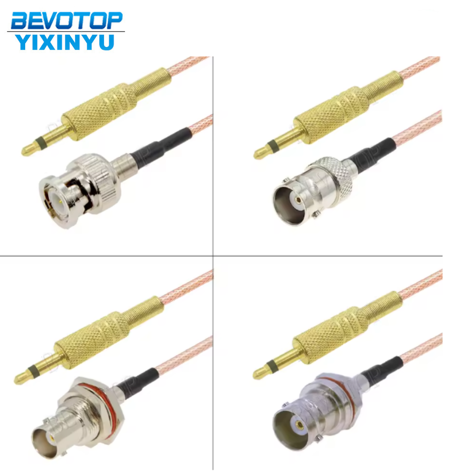 BNC Male Female to 3.5mm 1/8 Inch Mono TS Male Plug Stereo Adapter ...