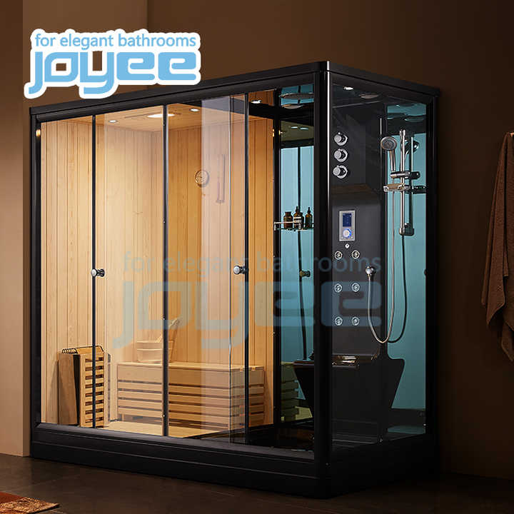 JOYEE 2 person 2020 new wooden wet steam sauna combo cabin shower box ...