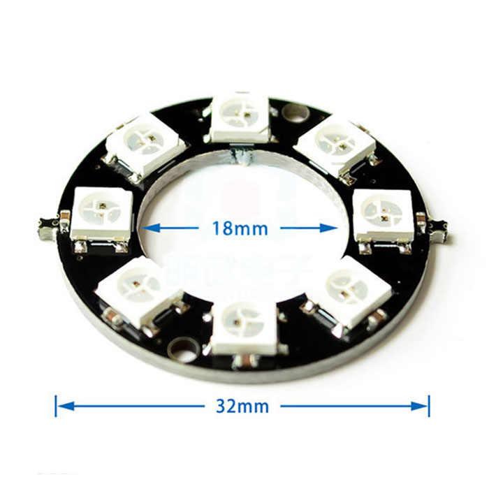 8 Bit LEDs WS2812 Chip WS2812 5050 RGB LED Strip Ring Lamp with ...