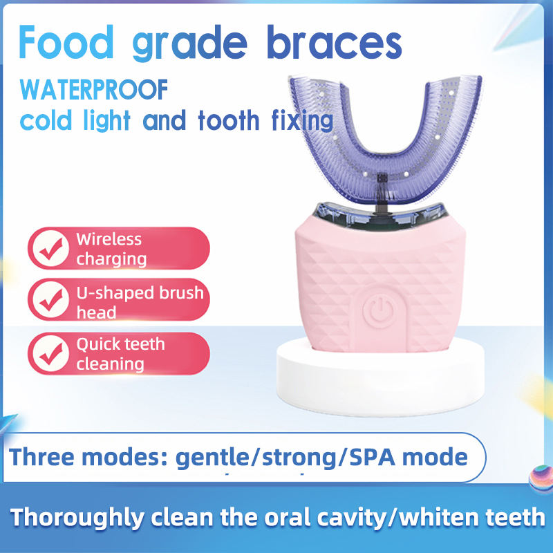 360° Clean U Shaped Sonic Wireless Toothbrush - Whitens & Cleans