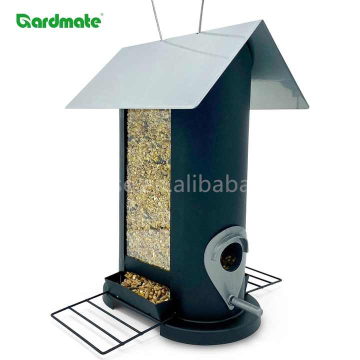 Regal Style Oval Seed Hopper Bird Feeder for Outside Garden Backyard ...