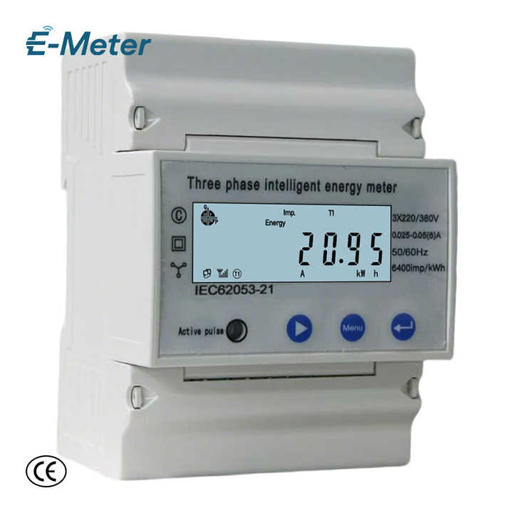 DIN Rail Multi Functional Intelligent High Precision Smart Monitoring Three Phase Energy Meter ...