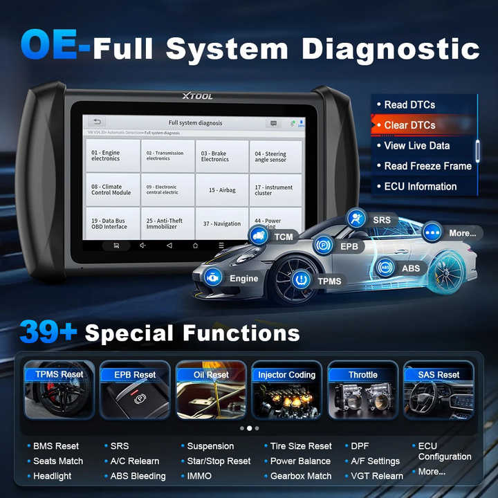 XTOOL InPlus IP819TP TPMS Programmer 39+ Reset Function TPMS Diagnose ...