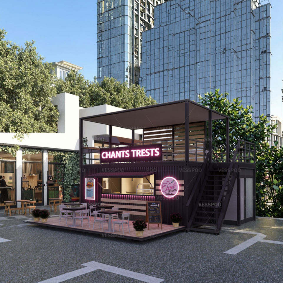 Double 20FT Container Restaurant Food Container for Restaurant Custom ...