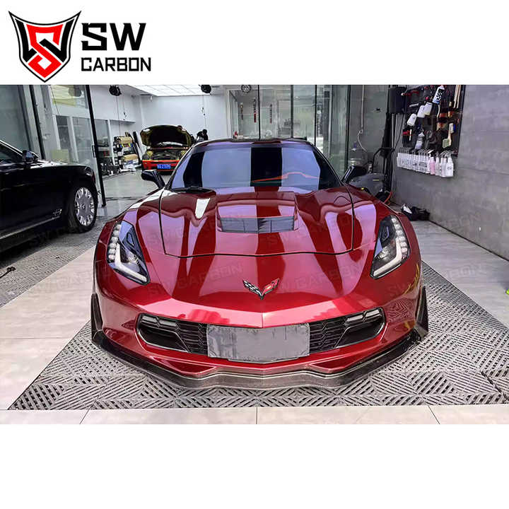 Carbon Fiber Front Bumper Lip for Chevrolet Corvette C7 Z06