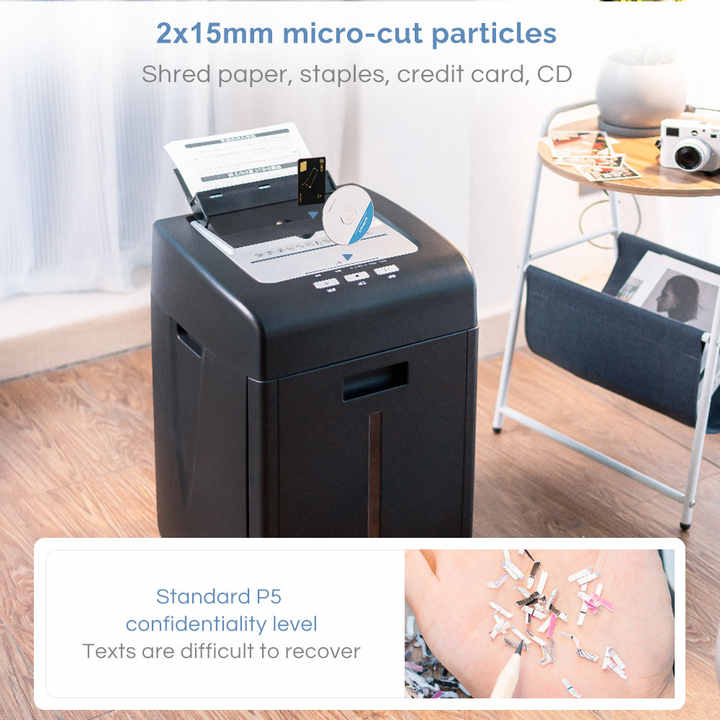 200 Sheet Auto Feed Paper Shredder - Micro Cut & Heavy Duty