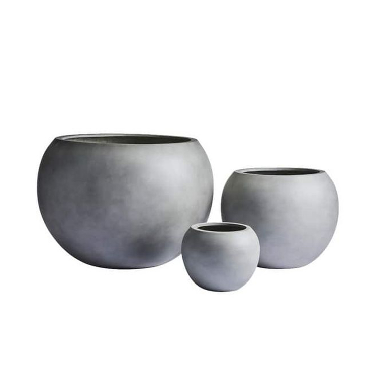 Factory Wholesale Big Round Fiberstone Pots - Large Outdoor Planters ...