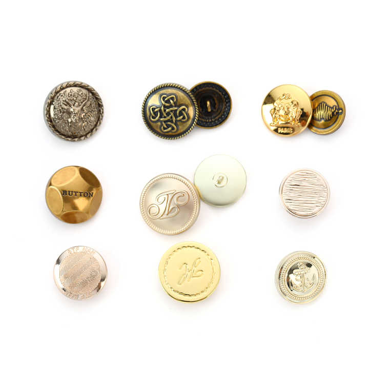 Hand Sewn Buttons Metal 3D Printed Plating Custom Brand Metal Button ...
