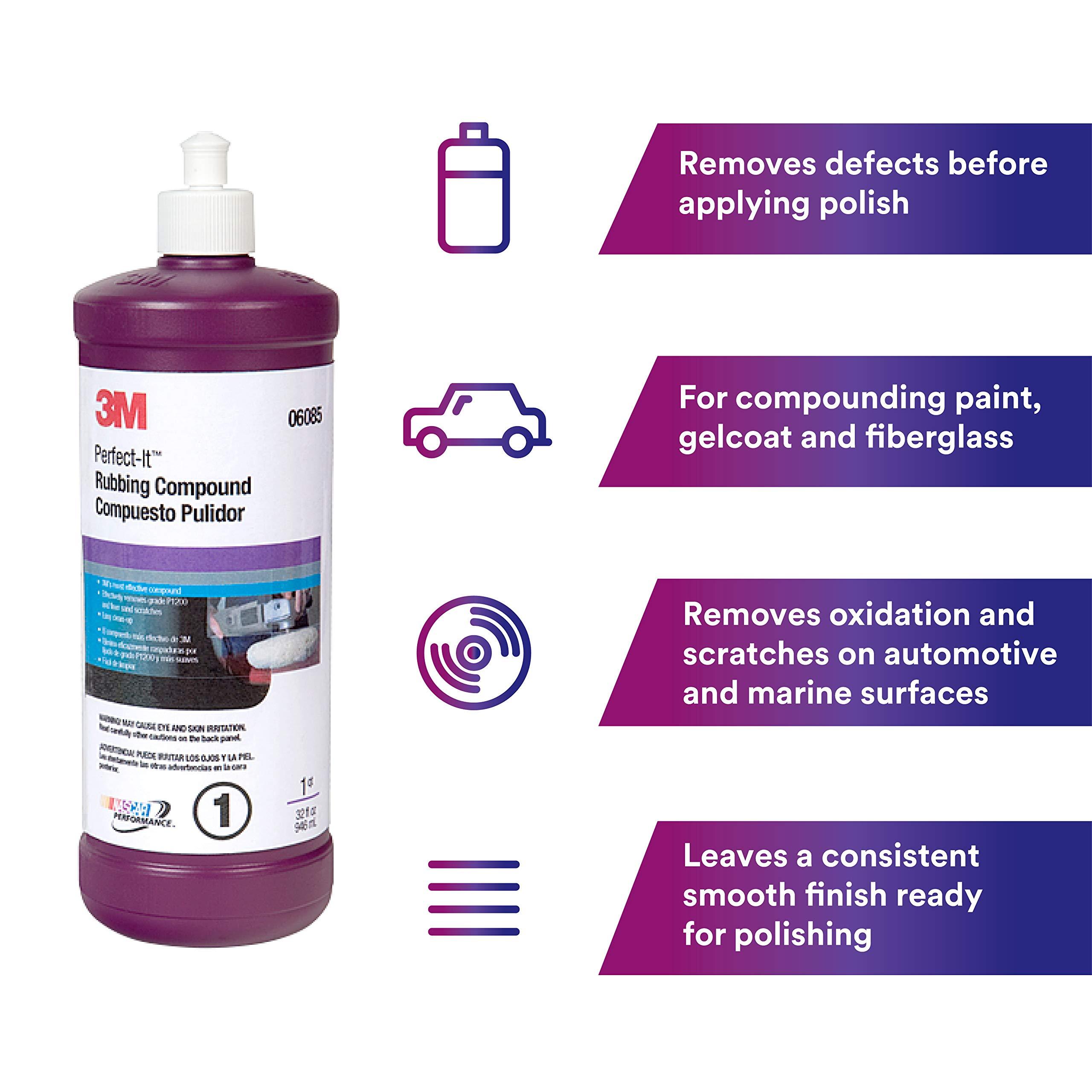 3M Perfect-It Rubbing Compound & Machine Polish Kit 1 Qt Each 06085 Car ...