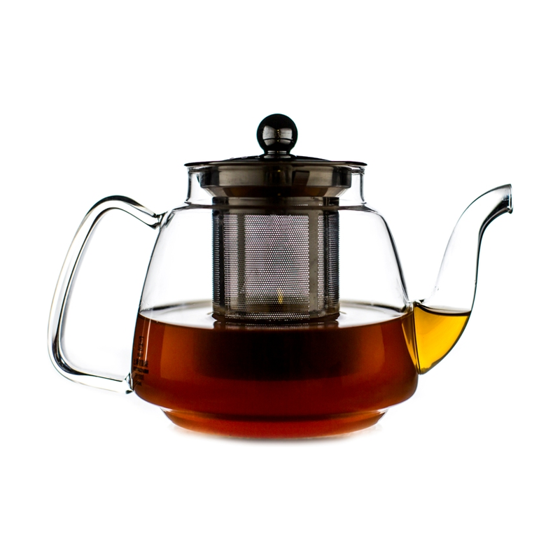A Modern Transparent Glass Teapot with a Detachable Filter Used for ...