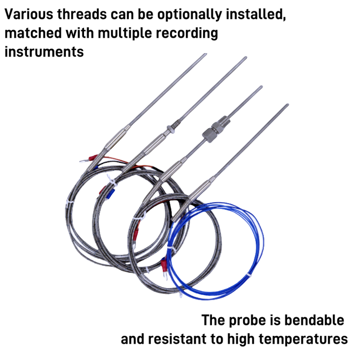 Industrial RTD Thermometer with Flexible Stainless Steel Hose Withstand ...