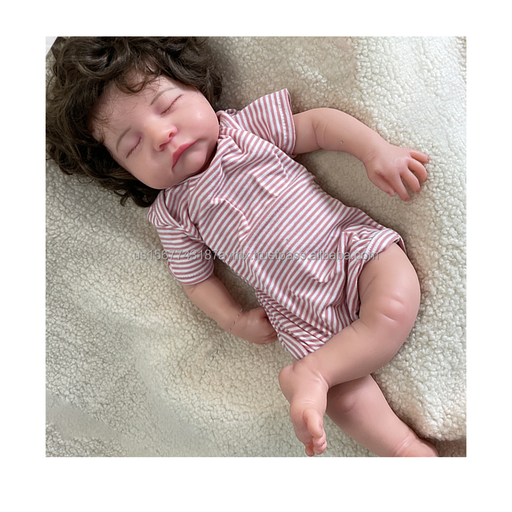 19" Lifelike Reborn Girl With Rooted Hair Handmade All Silicone Doll ...