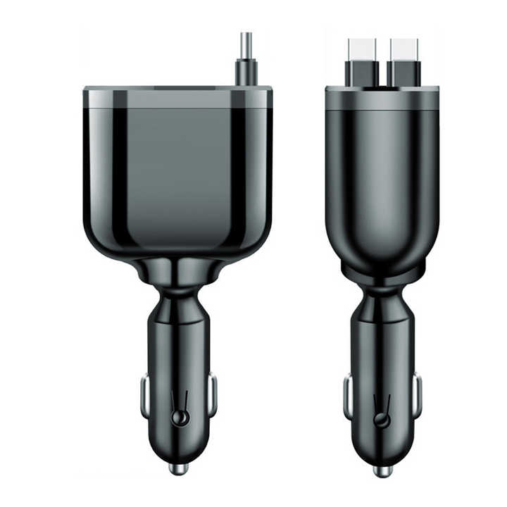 Super Fast Charger Universal Retractable Cable 100W Metal Digital 4 in ...