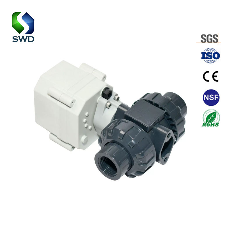 SALVADOR Two Piece NPT Ball Valve Seal 1-1/2" Wires 2 Way Plastic PVC ...