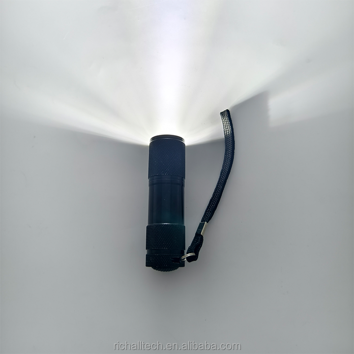 Powerful Portable Super Bright 9 LED Mini Flashlight Small Torch Pocket ...