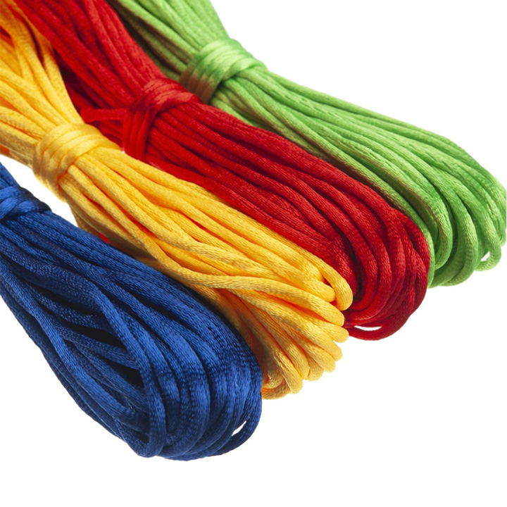 Multi Color Rattail Satin Cord - Braided Rope Trim String