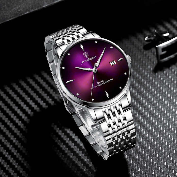 Top Brand Luxury Men's Watch Ultra Thin Waterproof Stainless Steel ...