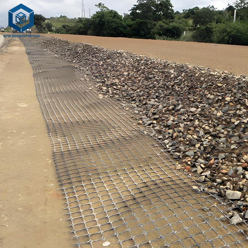High Molecular Polymer Wholesale Price Stabilization Uniaxial Geogrid ...