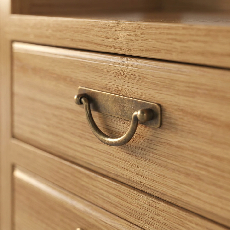 Contemporary Minimalist Wood Room Divider Storage Cabinet with Double ...
