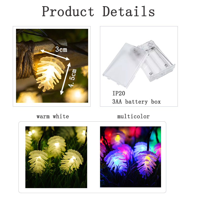 DM23070 3AA pinecone LED string light-Taizhou Deco-Maker Arts and ...
