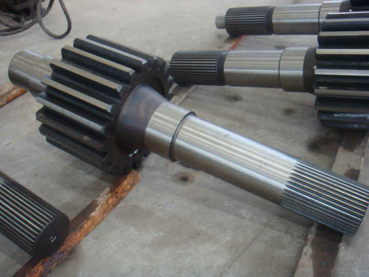 Custom Main Drive Pinion Shaft - Large Module Forged Gear