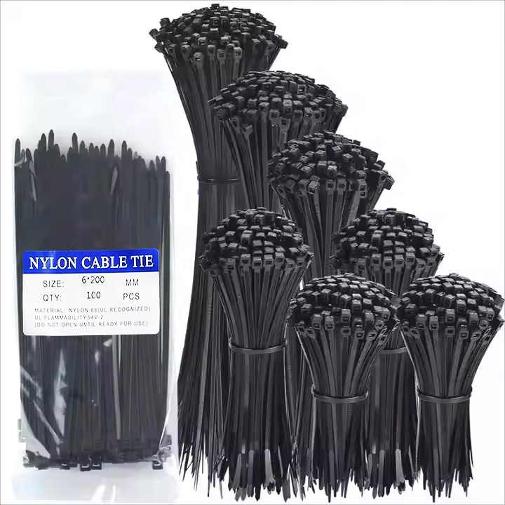 100pcs 300mm Nylon Self-Locking Cable Ties for Security