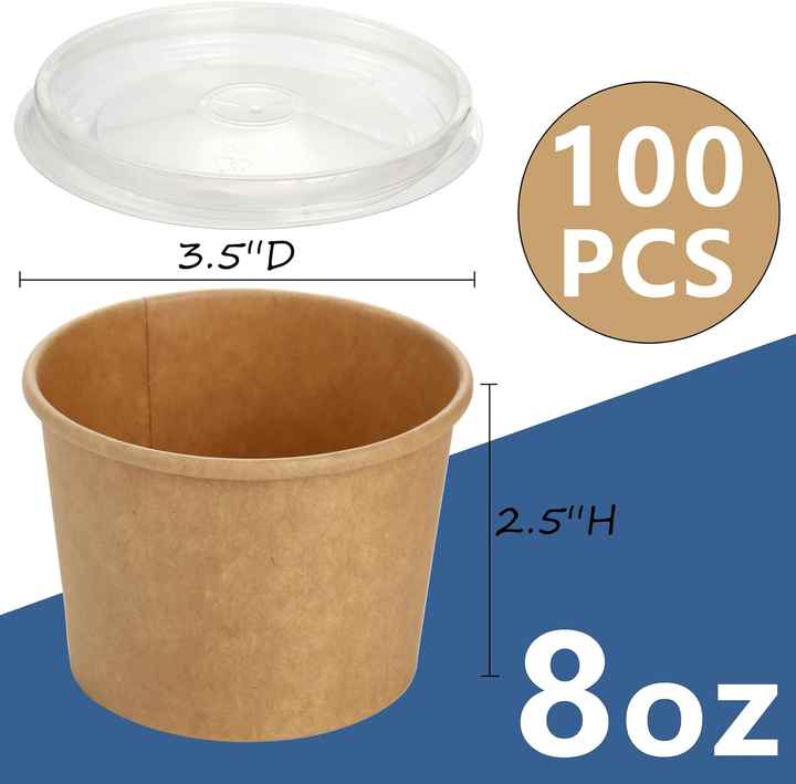 Disposable Custom Printed Logo Food Container Paper Fast Food Salad ...