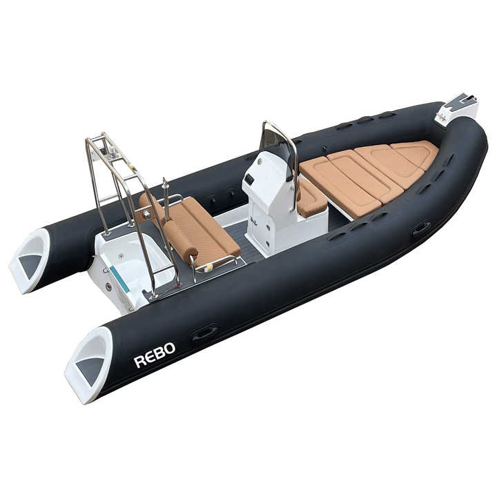 16ft RIB480 Fiberglass Deep V Hull Inflatable Drifting Boat Orca Hypalon for Outdoor Drifting ...