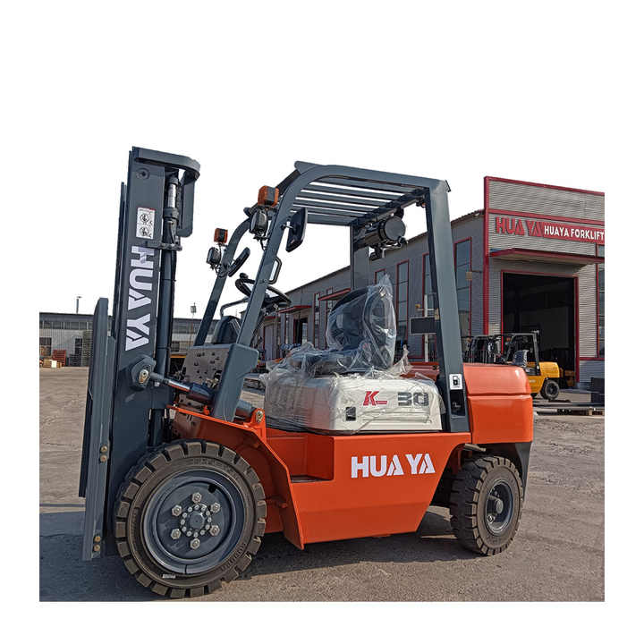 HUAYA Diesel Forklift Truck 3-5 Ton 4x4 All-Terrain Fully Hydraulic Farm Outdoor Use with EPA CE ...