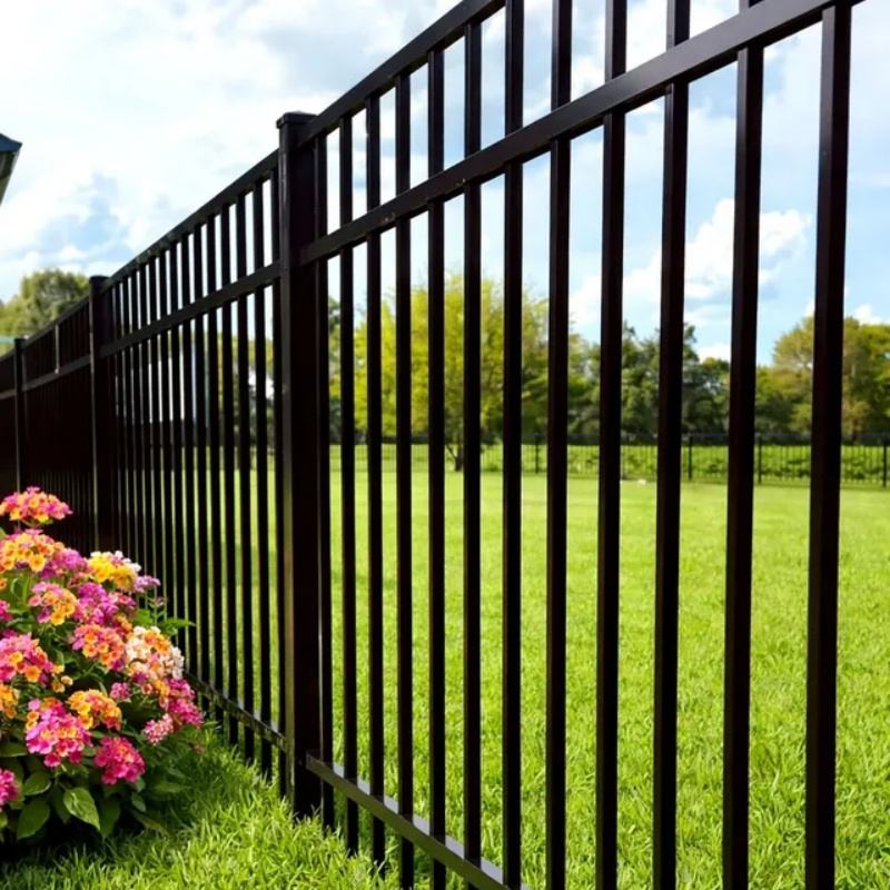 Factory Customize Black Heat Treated Aluminum Tubular Garden Privacy ...