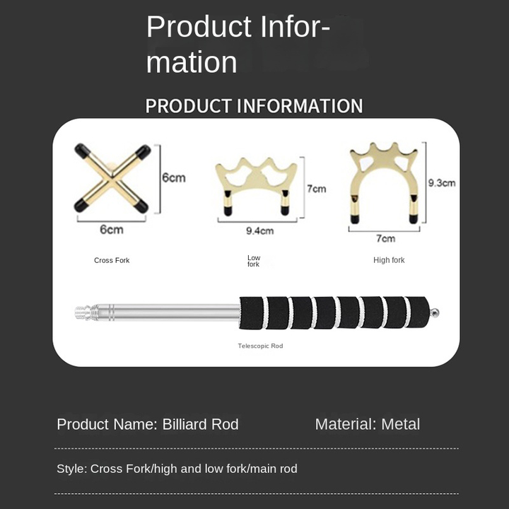 Extendable Billiards Cue Rest Telescopic Pool Cue Rack with Removable ...