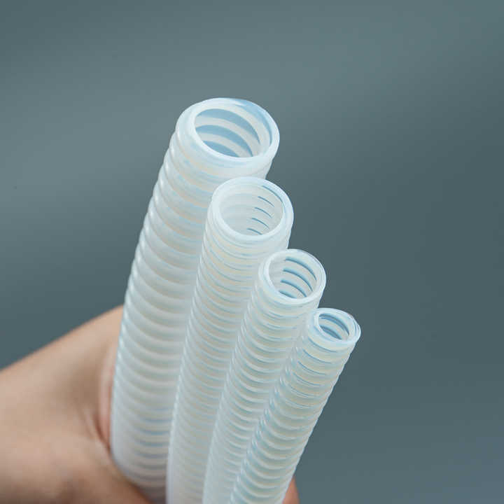 Plastic Conduit Pipe Flexible Ptfe Corrugated Tube Pipe Fittings Teflon Ptfe Spirally Corrugated ...
