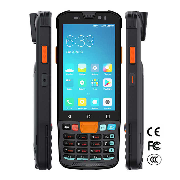 Industrial Rugged Android PDA with Keypad Scanner GPS NFC BT 4G WiFi ...