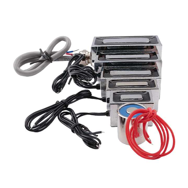 Square Shape 12v 24v Dc Solenoid Electric Magnet 80kg Holding Force ...