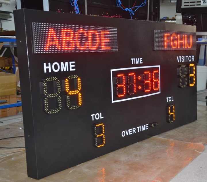 1.8mWx0.9mH Screen Size Outdoor Waterproof Soccer Scoreboard LED ...