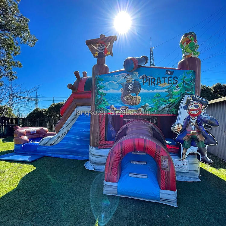 Inflatable Dry Slide Pirate Ship Theme Bouncy Castle Inflatable Bounce ...